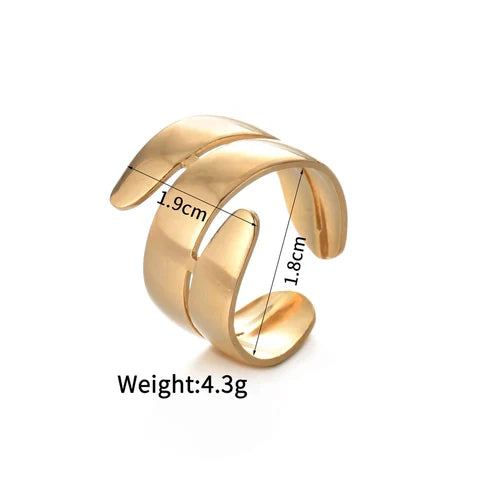 Open Wave Adjustable Ring – Akinara